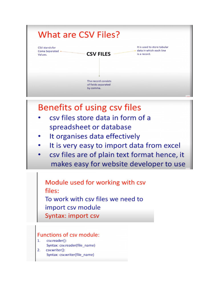 CSV File | PDF