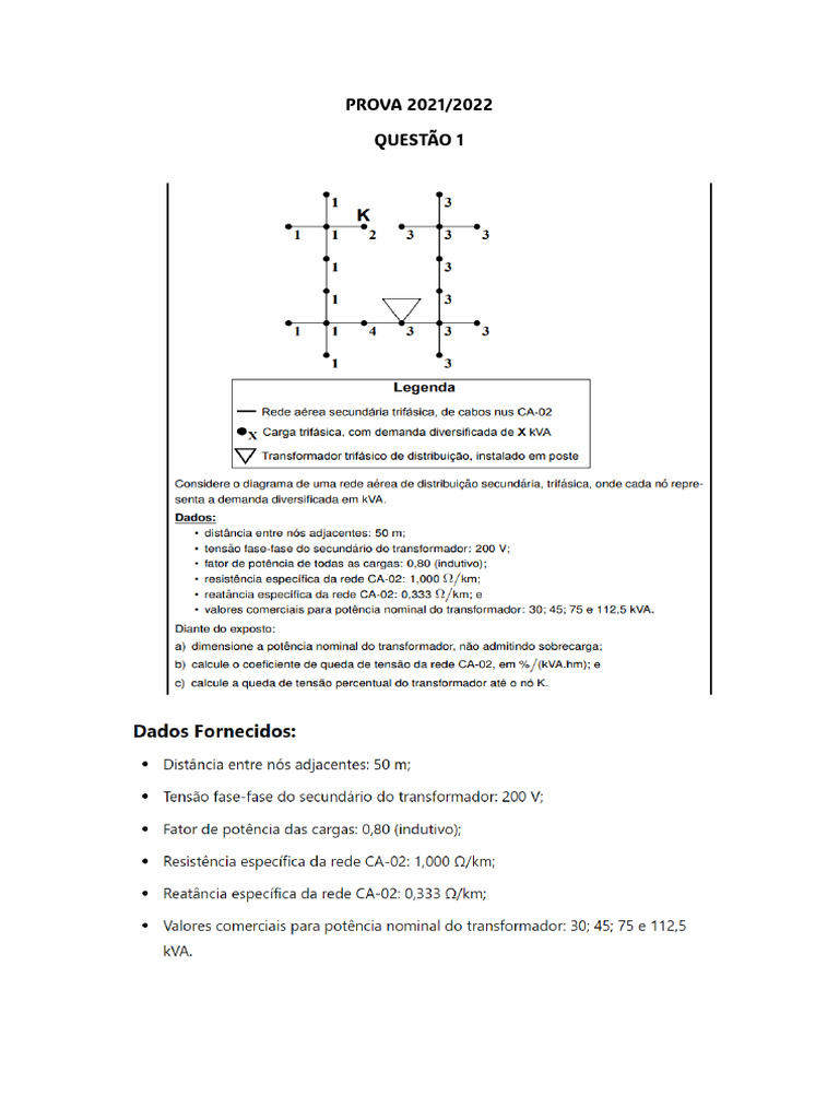 Prova - Gabarito 2021-2022 | PDF | Métodos e Materiais de Ensino | Tecnologia e Engenharia
