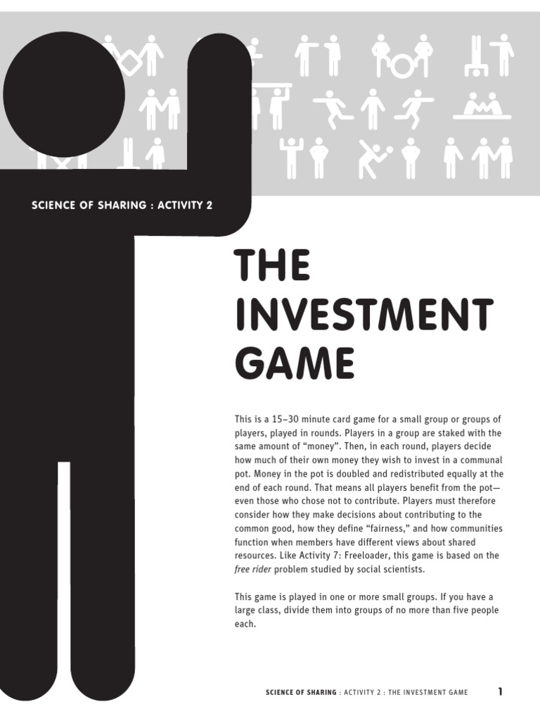 Activity 2 The Investment Game | PDF | Game Theory | Psychology