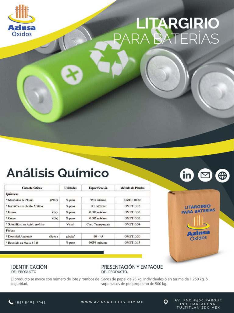 Litargirio para Baterias 1 | PDF