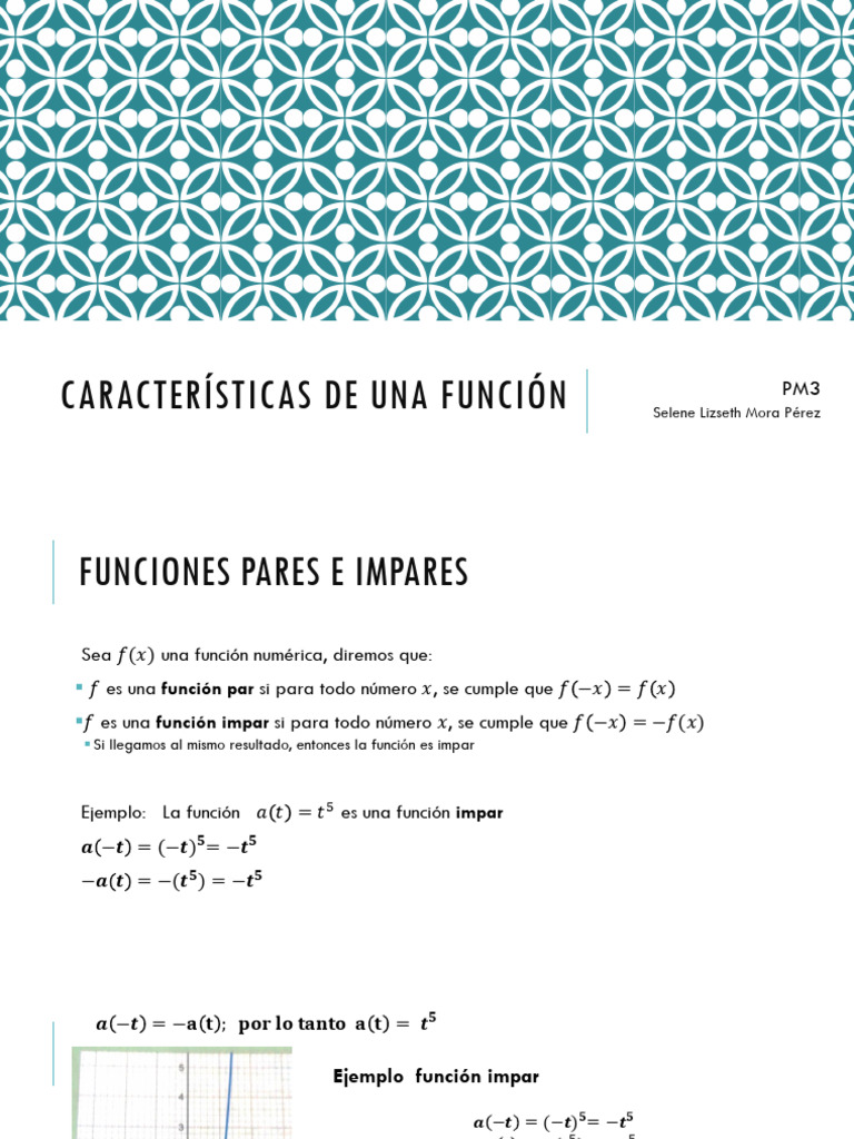 Características de una función | PDF | Cálculo | Conceptos matemáticos