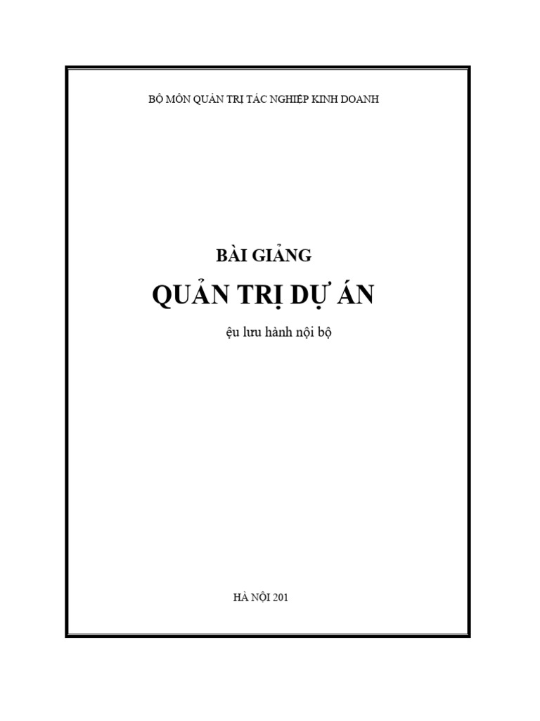 Bai Giang QTDA 2017 | PDF