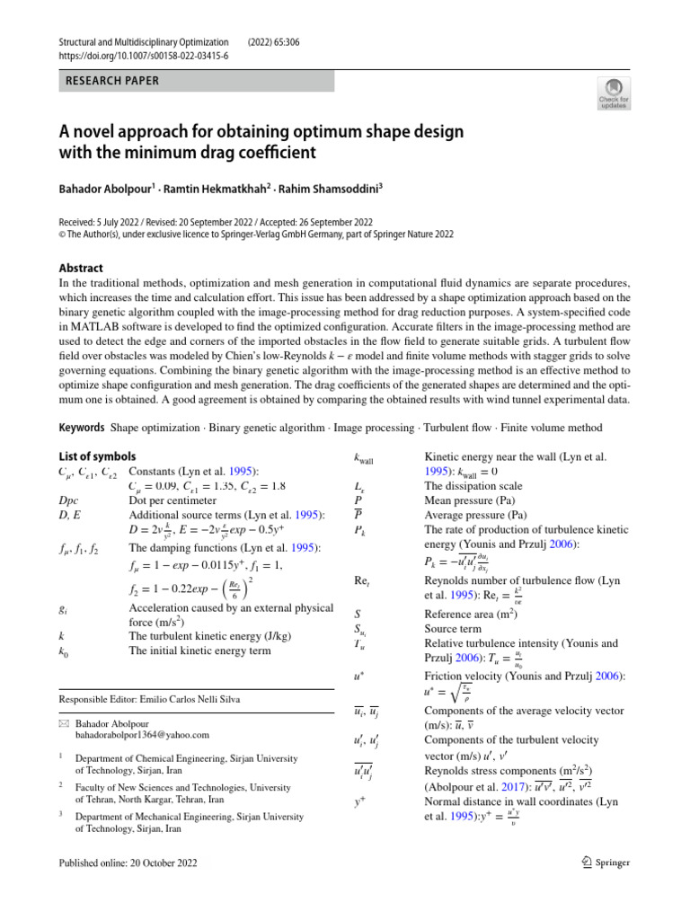 Shape Optimization | PDF | Aerodynamics | Fluid Dynamics