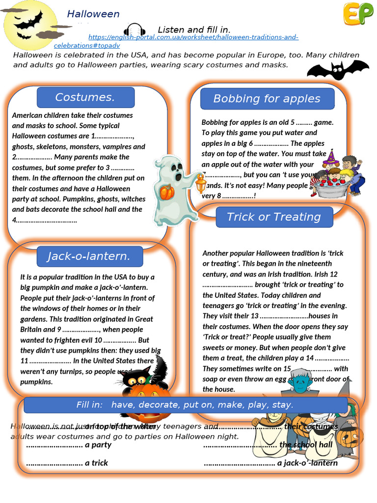 Halloween Traditions and Celebrations Guide | PDF | Halloween | Trick ...