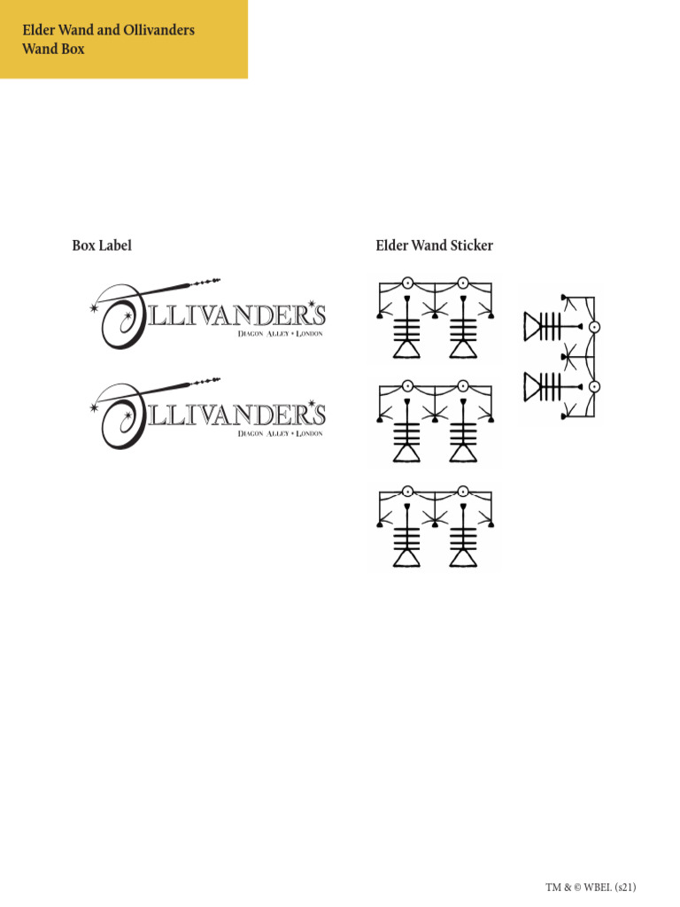 Elder Wand and Ollivanders Wand Box | PDF