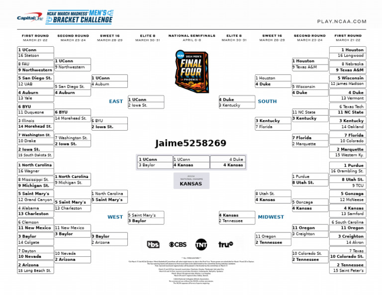 Jaime5258269 Bracket | PDF | Ncaa Football | Ncaa Division I Fbs ...
