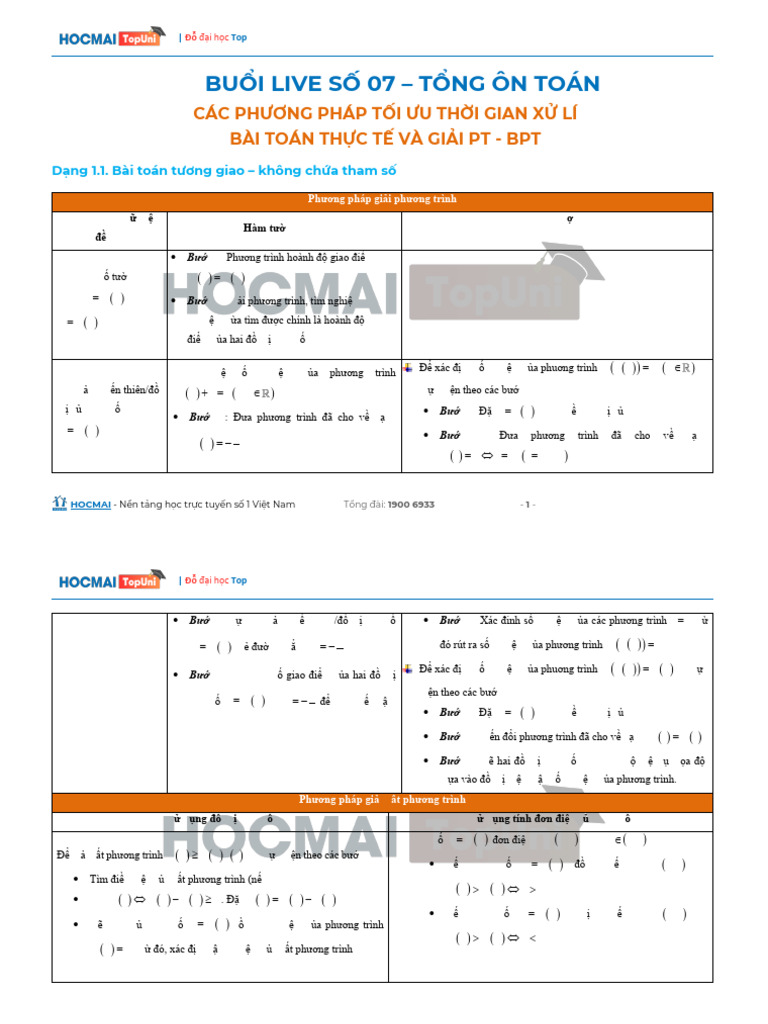TopUni Buoi 07 Cac PP Toi Uu Thoi Gian Giai BTTT Va PT BPT TLBG | PDF