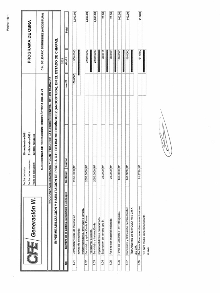 Anexo 2 PROGRAMA DE OBRA | PDF