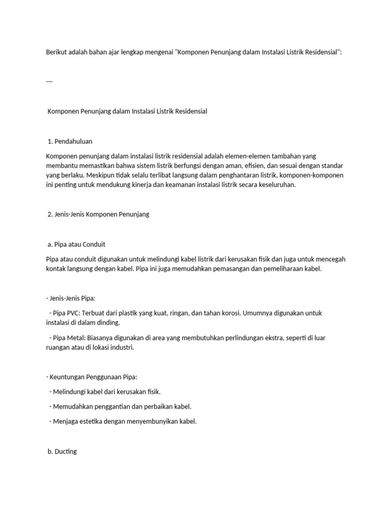 Minggu Ke 5 - Komponen Penunjang Ilr | PDF