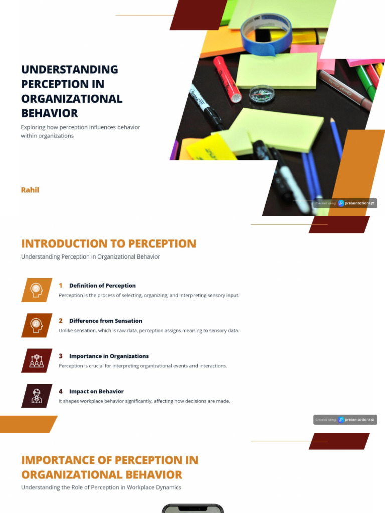 Organisational Behaviour Course Perception Pdf