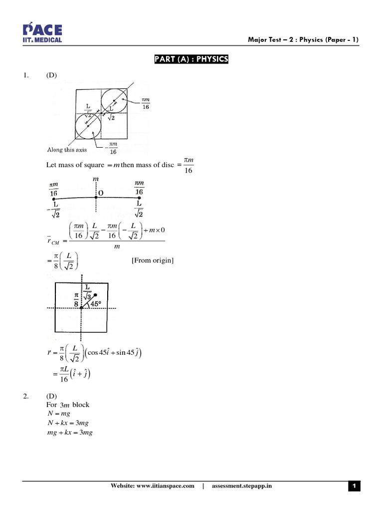 Physics (P-1) Solution (3 Files Merged) | PDF | Electron Configuration | Physical Sciences