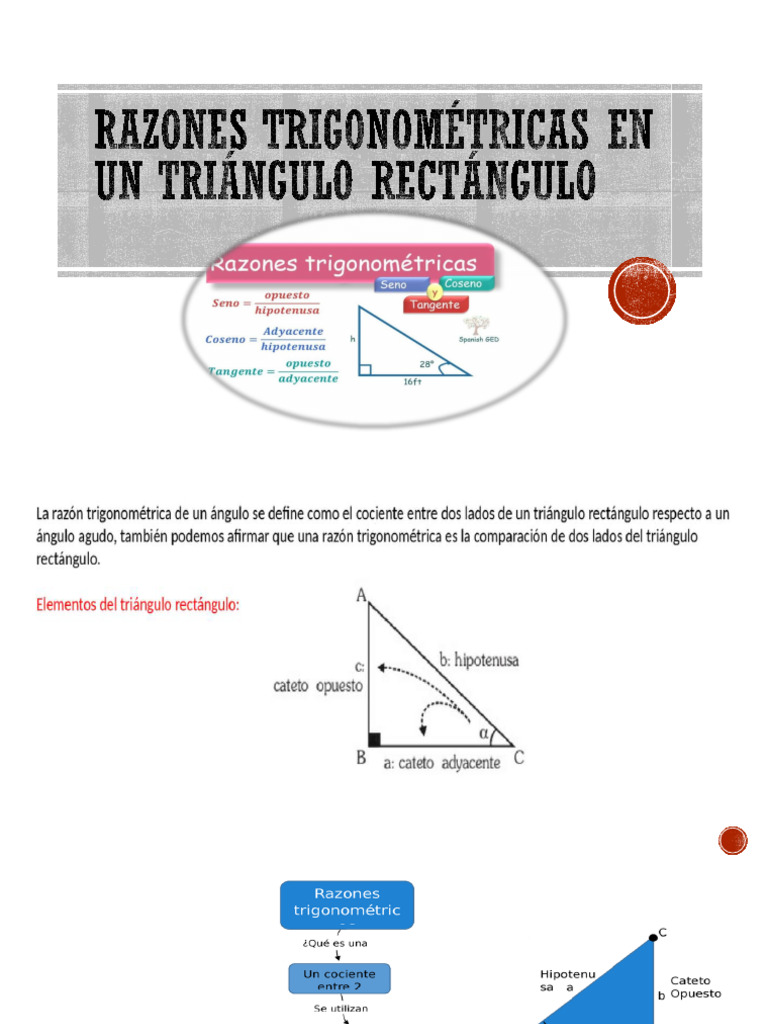 Razones Trigonometricas en Un Triangulo Rectangulo | PDF