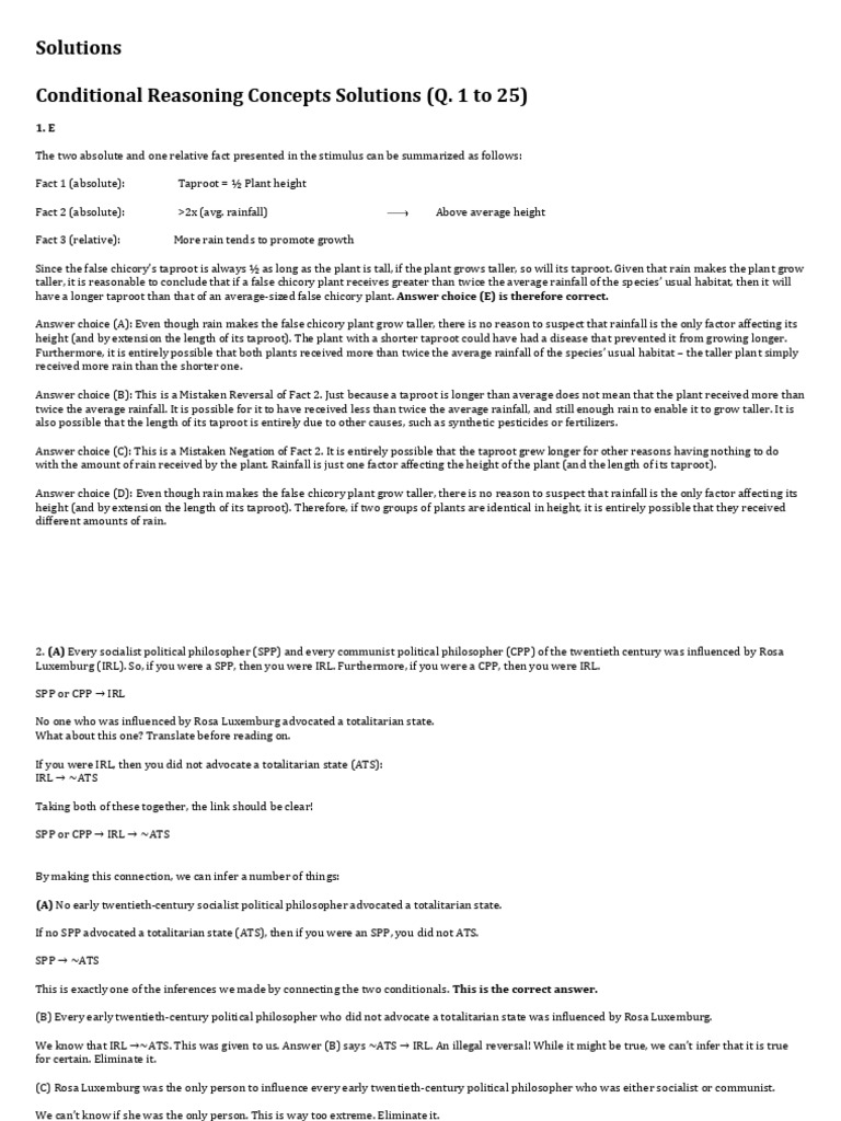 SOL Conditional Reasoning Concepts + CR Marathon | PDF | Superconductivity | Argument