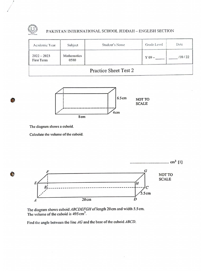 Y9 Maths Test 2 Review | PDF