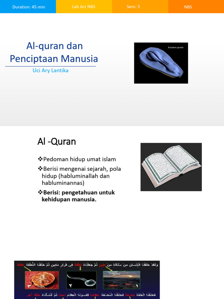 Al-Quran Dan Penciptaan Manusia | PDF | Filsafat | Agama & Spiritualitas