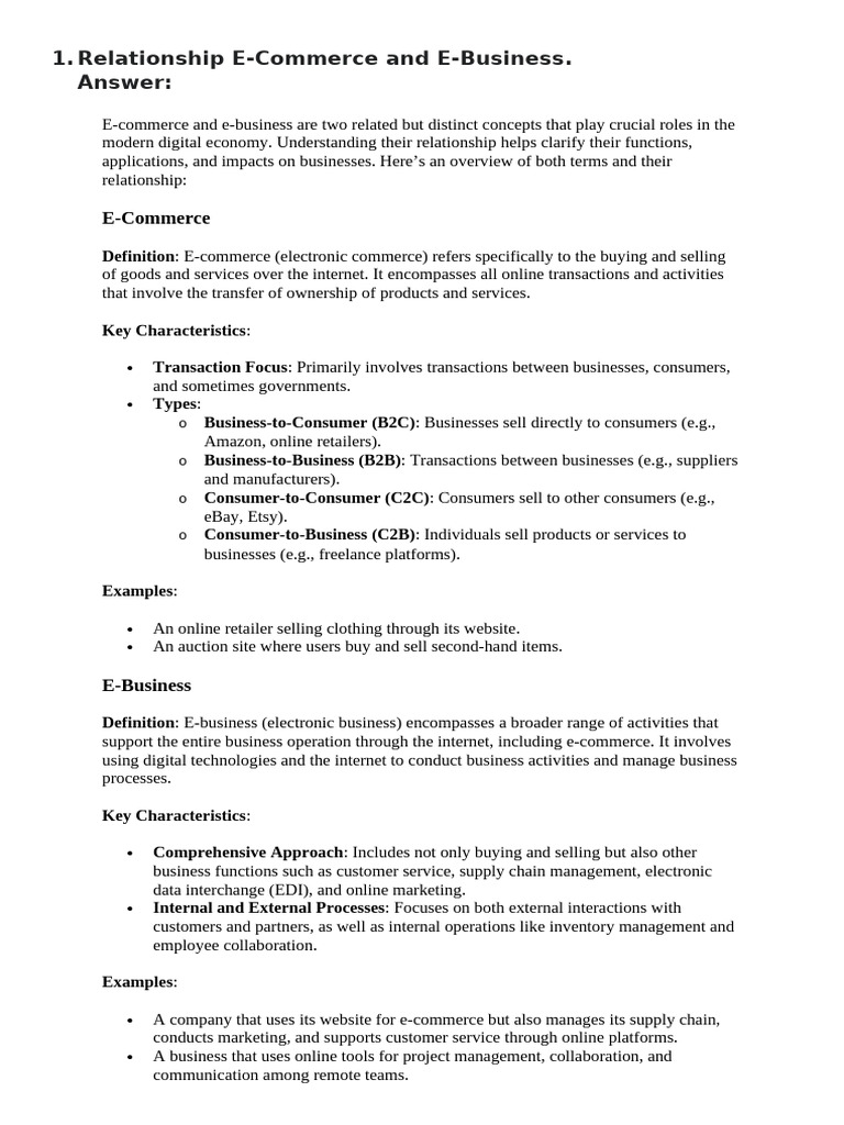 Week 1 | PDF | E Commerce | Electronic Business
