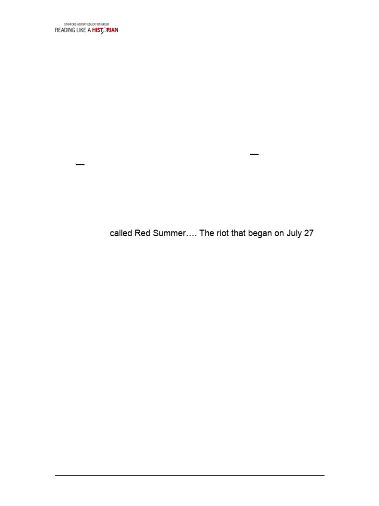 Chicago Race Riots of 1919 Student Materials - 0 | PDF | Society Of The ...