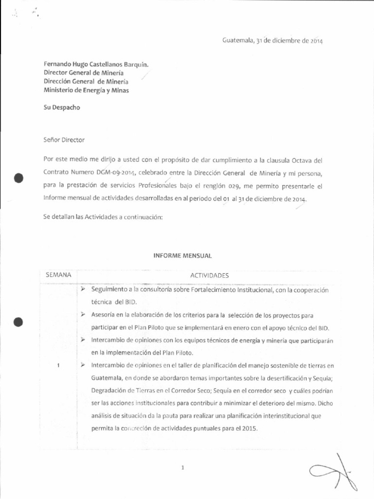Informe de Actividades 2014 - Minería Guatemala | PDF | Guatemala