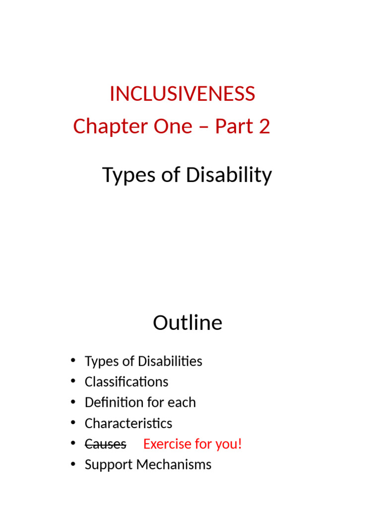 3.chapter One Part 2 Types of Disabilities | PDF | Autism Spectrum ...