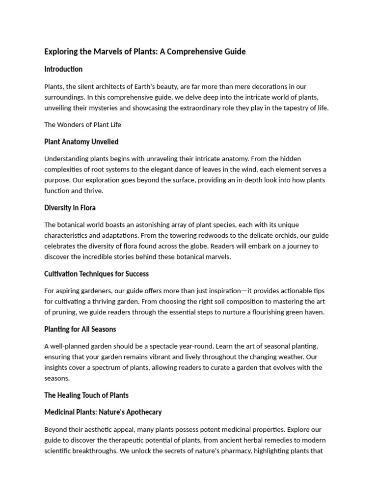 Plants Pdf Plants Botany