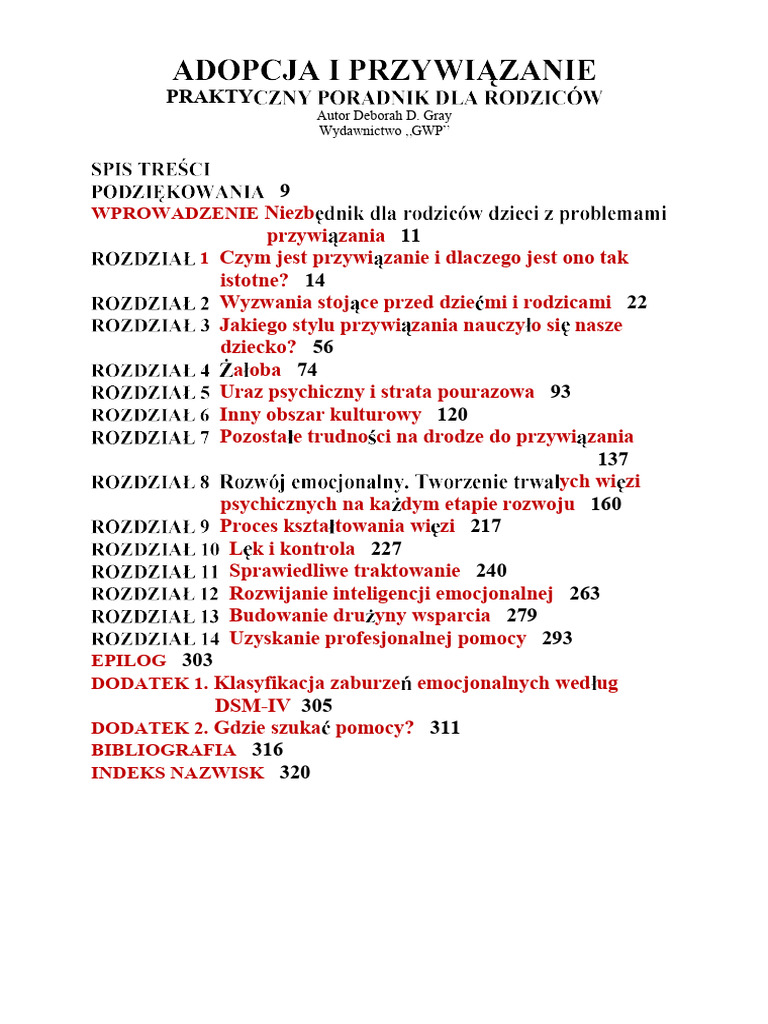 Adopcja I Przywiazanie - D.Grey | PDF