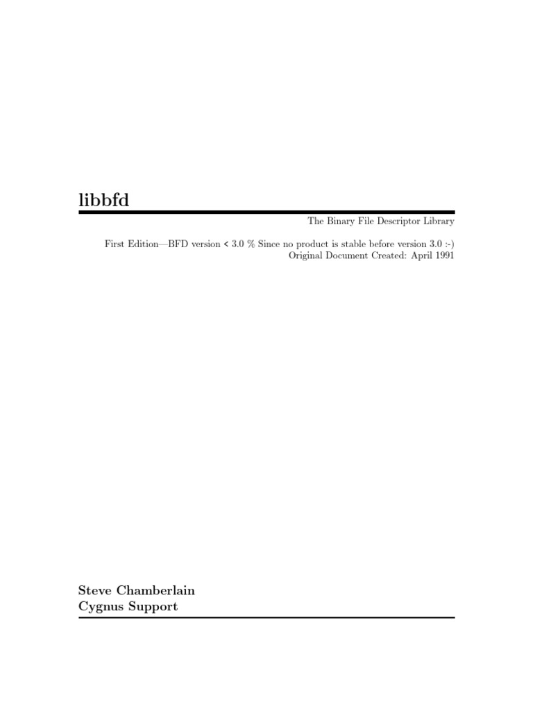libbfd - The Binary File Descriptor Library | PDF | Computer Architecture | Software Development