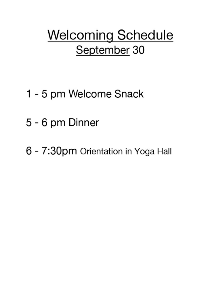 2 Day Schedule | PDF | Wellness | Lifestyle