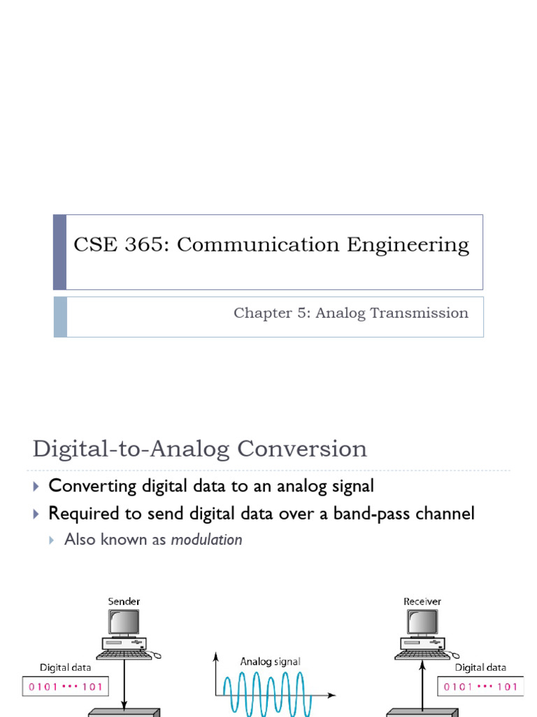 Chapter 5_Analog Transmission | PDF | Modulation | Data Transmission