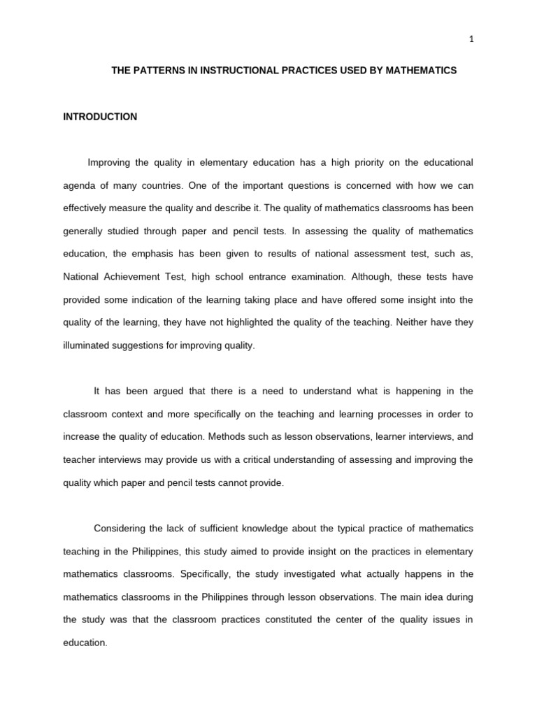 The Instructional Practices | PDF | Teachers | Reading Comprehension