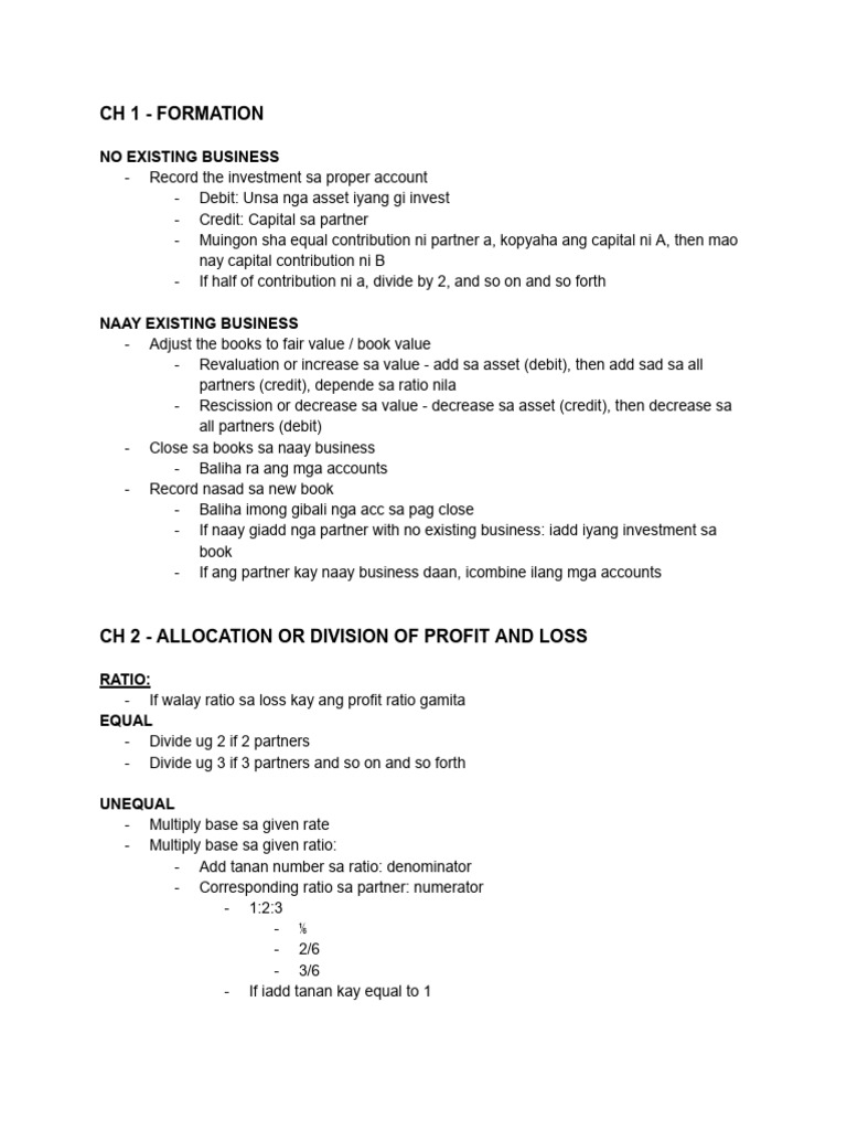 Parcor CH 1-4 | PDF | Finance & Money Management