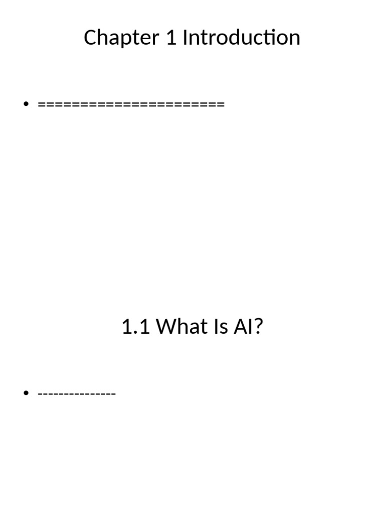 Chap1 Converted | PDF | Intelligence (AI) & Semantics | Artificial Intelligence
