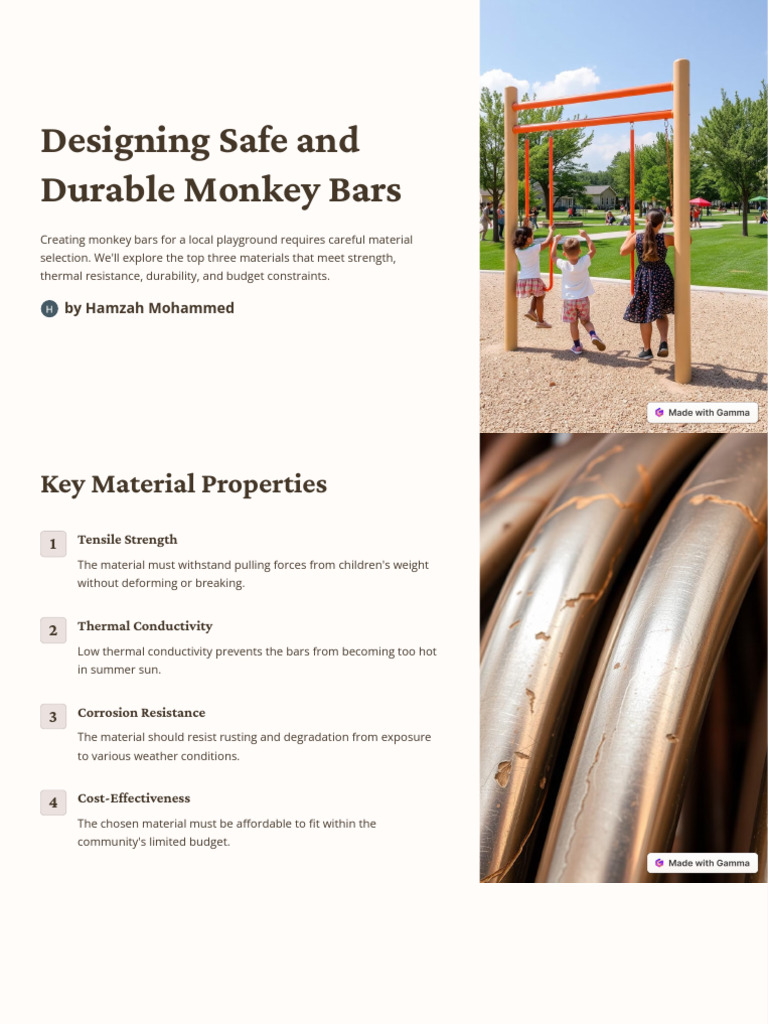 Designing Safe and Durable Monkey Bars 2 | PDF | Corrosion | Strength ...