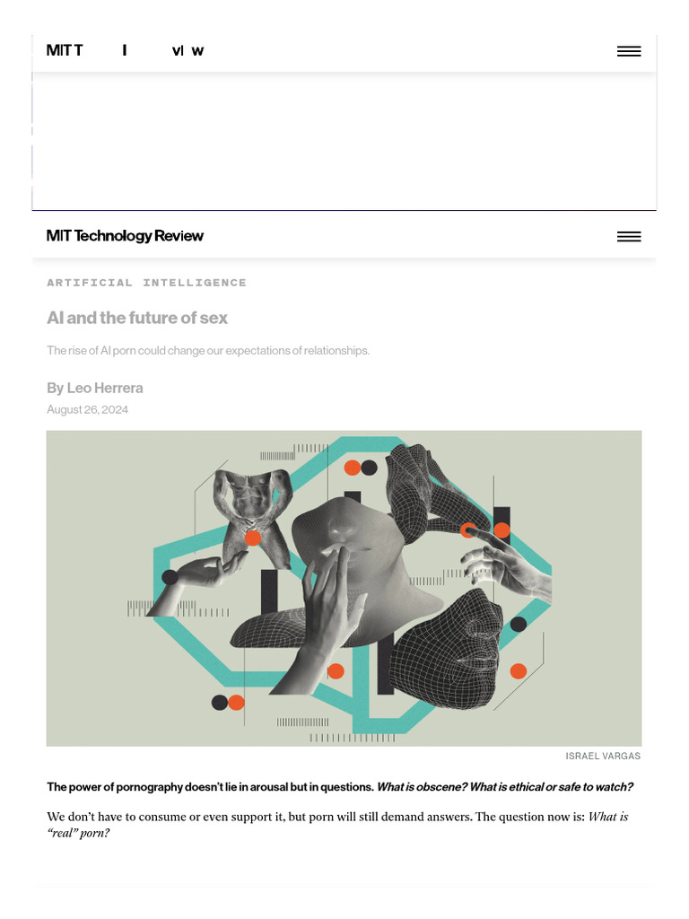 Ai And The Future Of Sex Mit Technology Review Pdf Artificial Intelligence Intelligence 