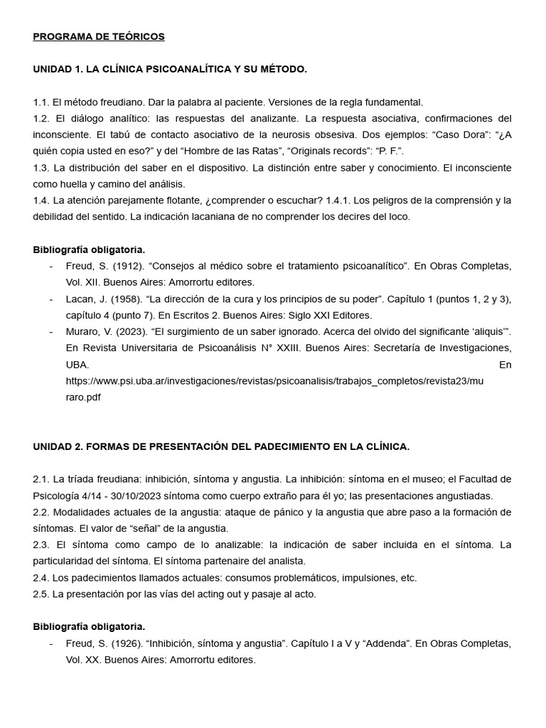 RESUMEN FINAL 2024 - Adultos | PDF | Psicoanálisis | Jacques Lacan