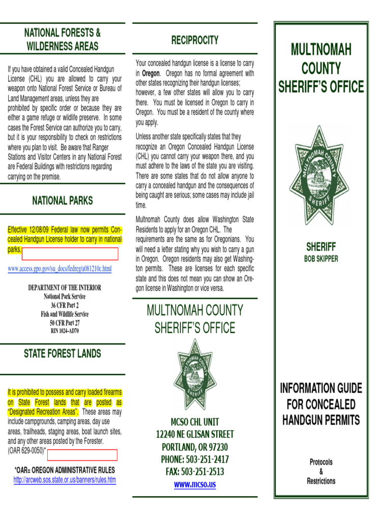 Restrictionsand Protocals | PDF | Concealed Carry In The United States ...