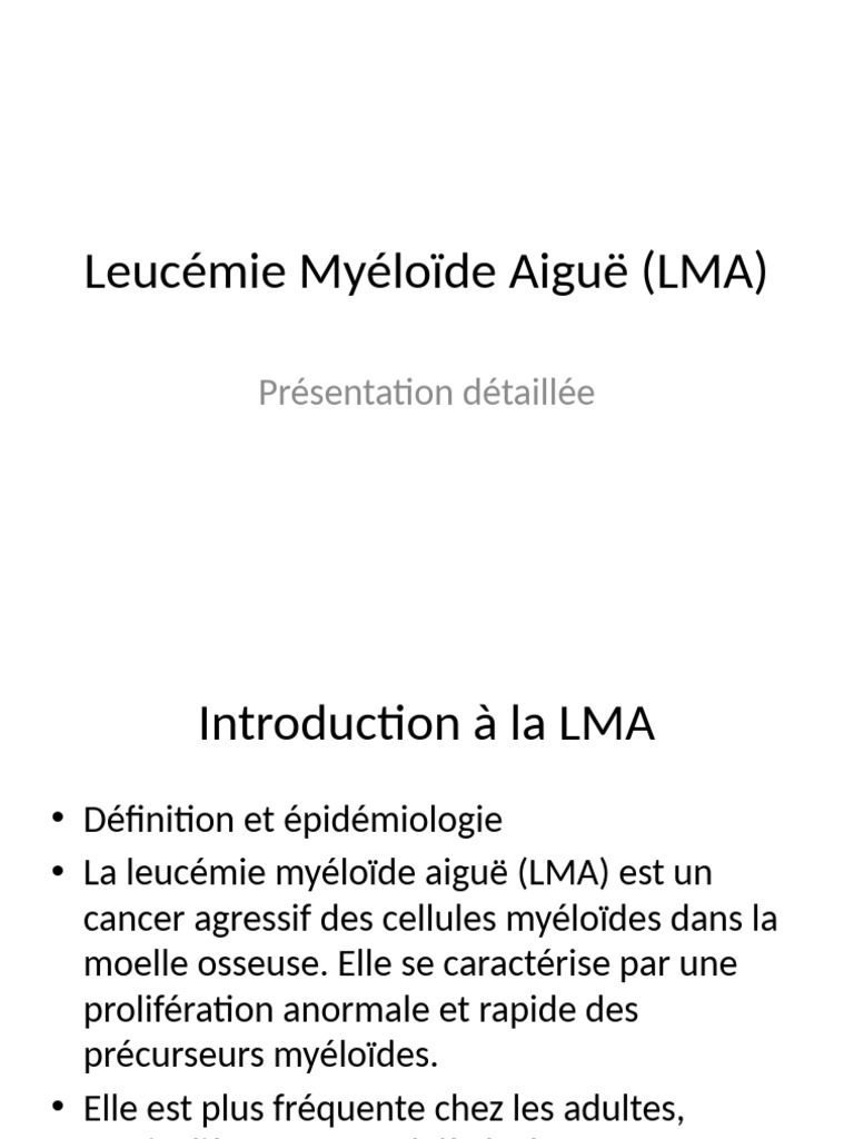 Leucemie Myeloide Aigue | PDF | Développement personnel | Sciences et ...