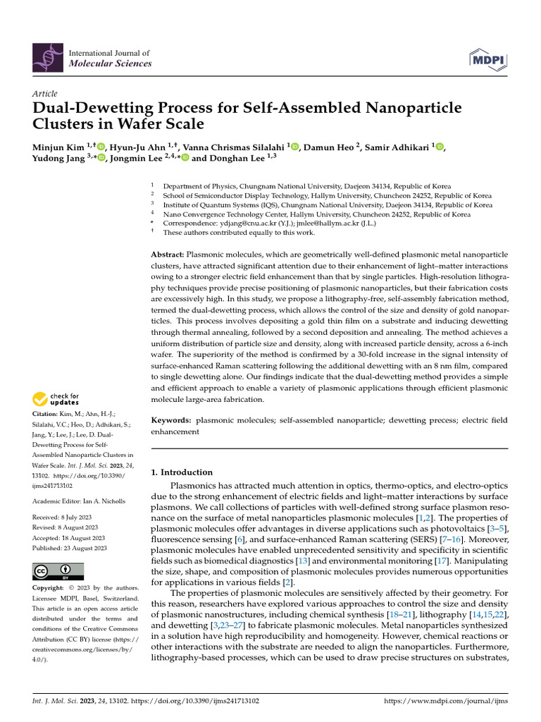 Dual-Dewetting Process For Self-Assembled Nanoparticle | PDF ...