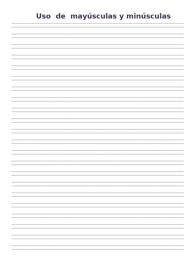 Uso de Mayúsculas y Minúsculas | PDF | Ortografía | Impresión