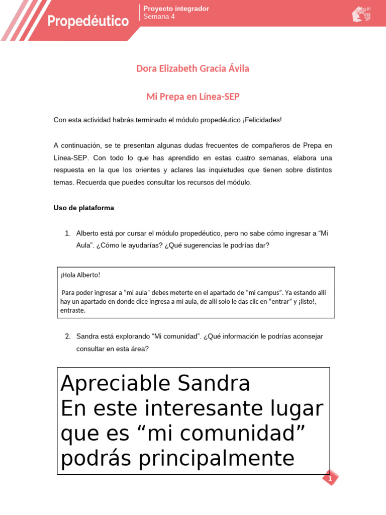 Garcia Avila - Dora Elizabeth - M00S4PI | PDF