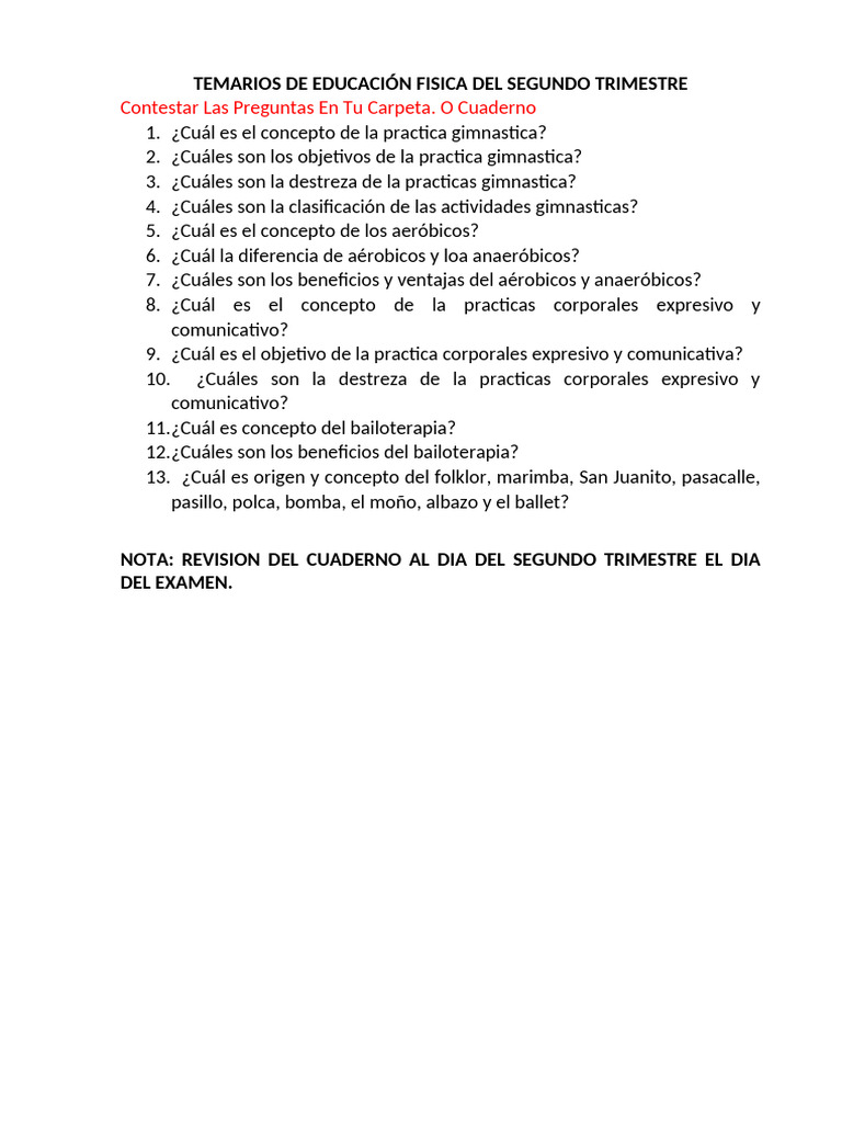 Temarios de EEFF | PDF