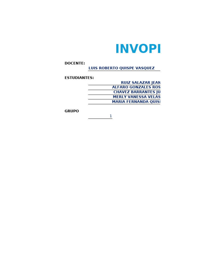 Invope 2 Examen T1 Ruiz Salazar Jean Erick | PDF
