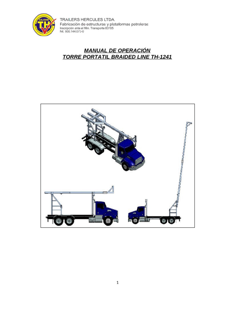 Manual Torre Portátil TH-1241: Operación y Posiciones | PDF