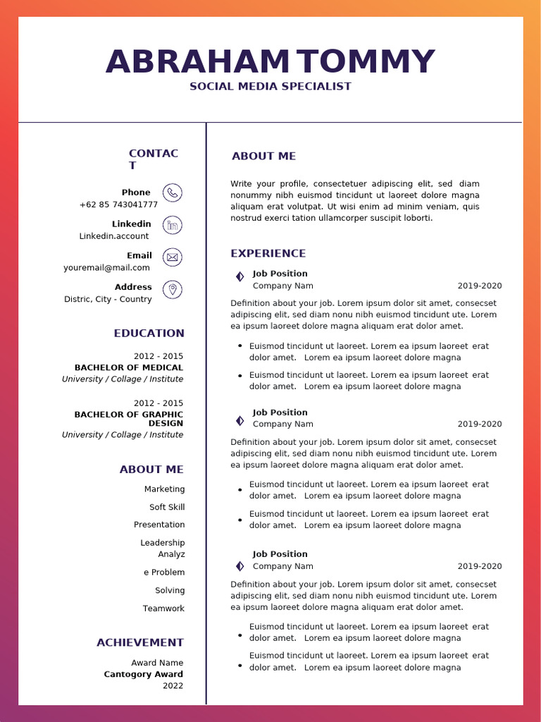 Media CV Model 5 Usk Login | PDF | Career & Growth