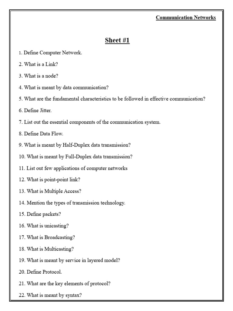 sheet 1 | PDF