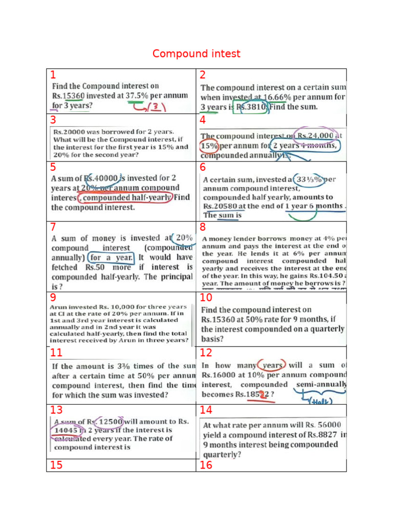 Compound intest | PDF