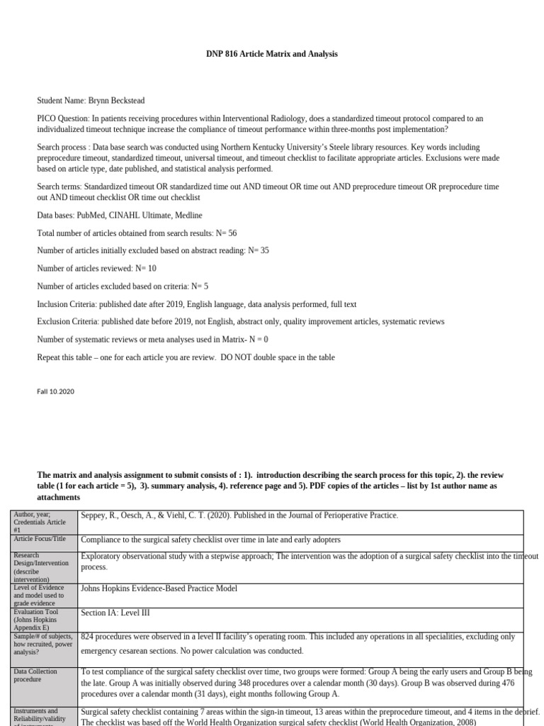 Matrix | PDF | Systematic Review | Methodology