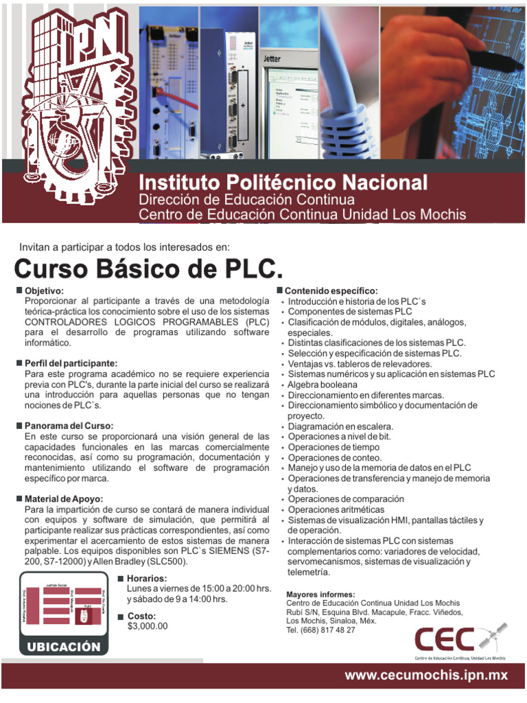 Curso Básico de PLC.: Instituto Politécnico Nacional | PDF | Software ...