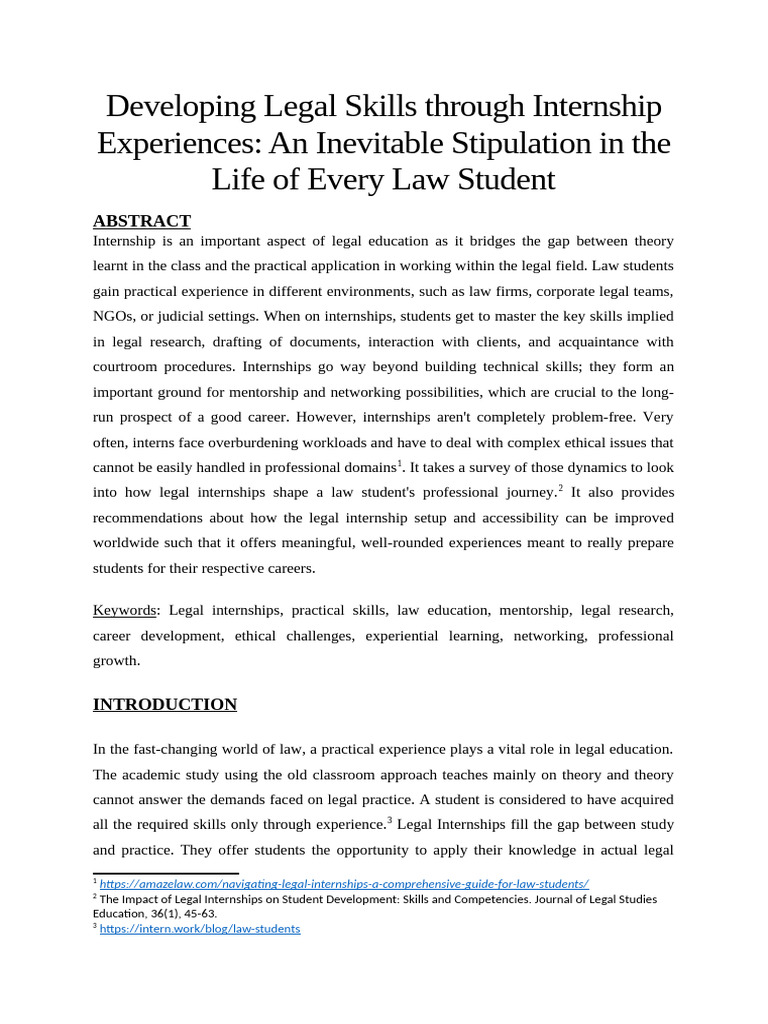 Research Paper Final | PDF | Mentorship | Internship