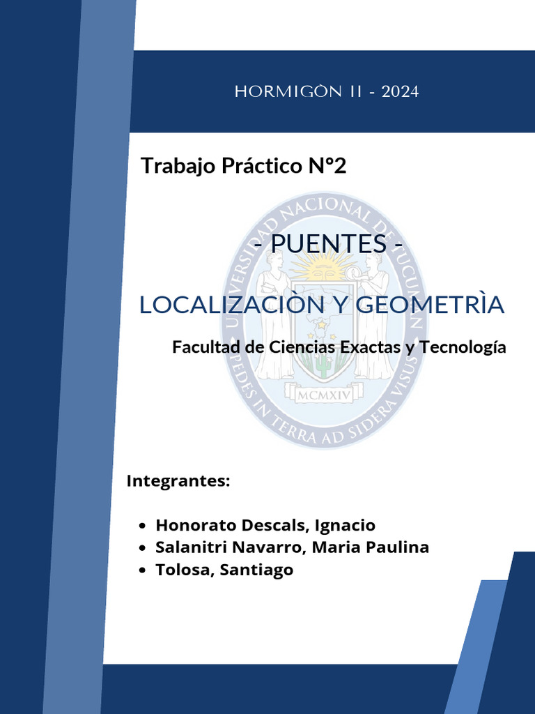 TP2 - Hormigón II - 2024 | PDF | Puente | Río