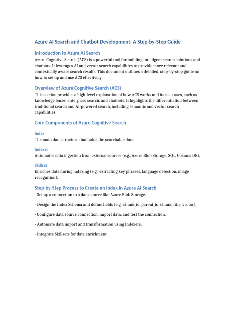 Azure AI Search Setup Guide | PDF | Business